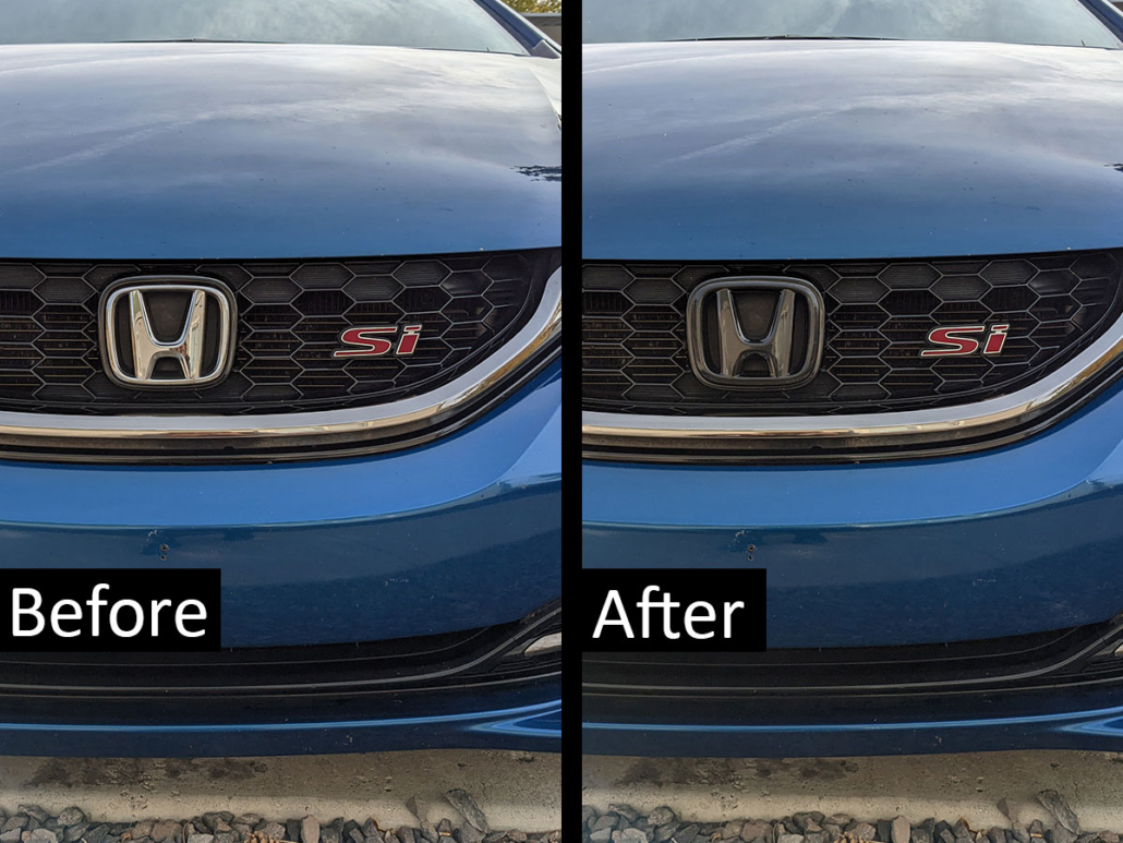 Honda H Emblem Overlay Black 3 Pcs Set